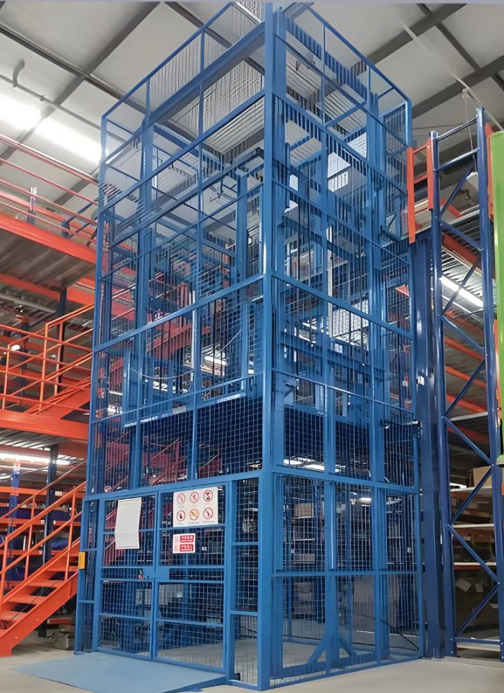 Freight Elevator With Mesh Shaft - liftextrading.ae