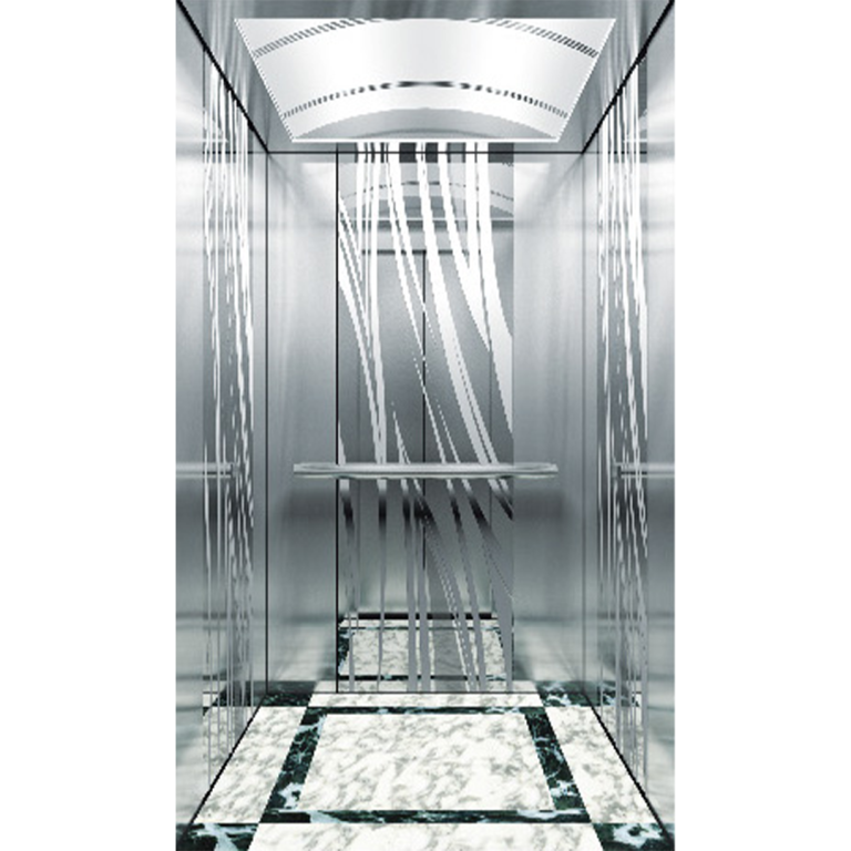 007 Passenger Elevator - Hairline Stainless Steel Ceiling ...