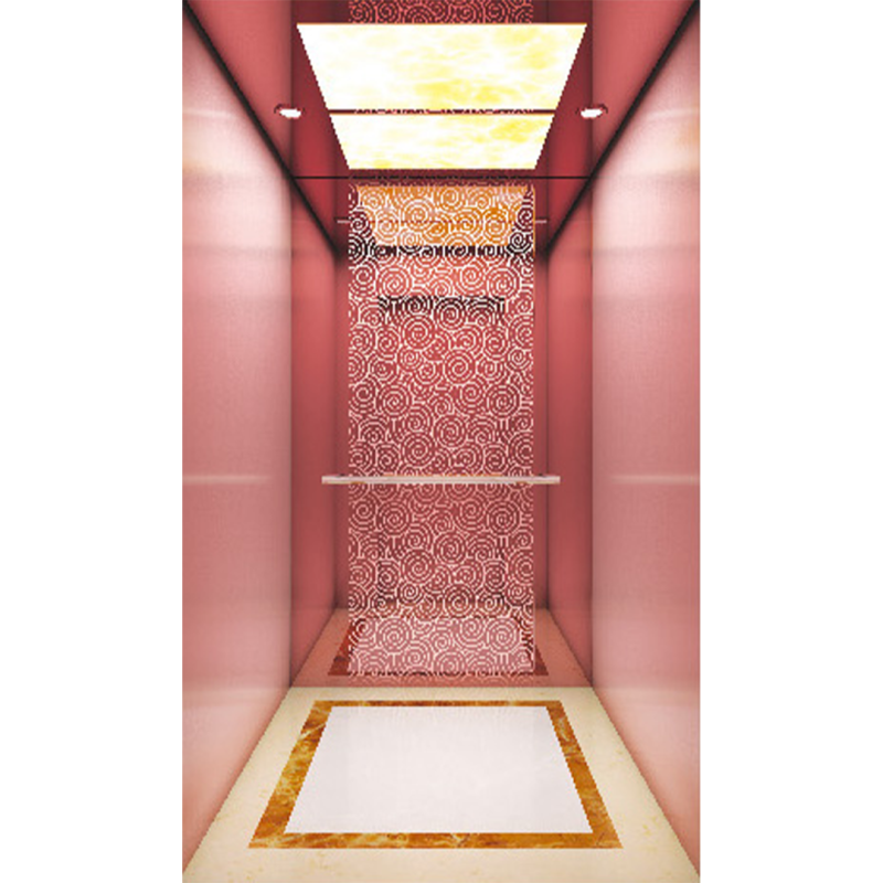 018 Passenger Elevator - Rose Gold Mirror Stainless Steel Ceiling ...