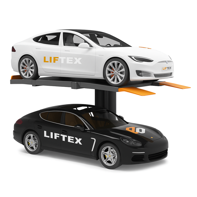 Single Post Car Parking Lift – Strong Hydraulic Structure | Liftex ...